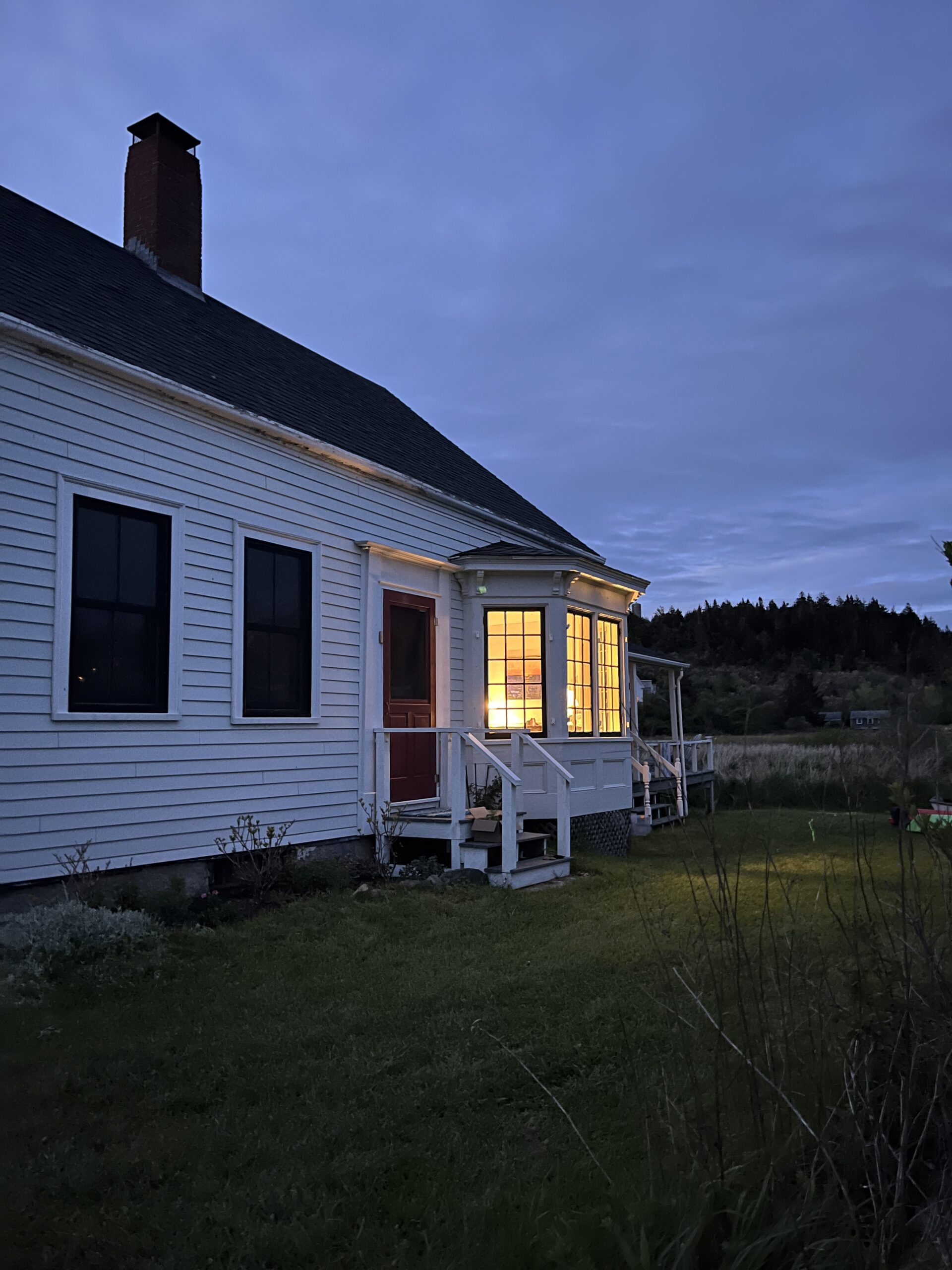 Monhegan Warmly Glowing After Dark – Monhegan Commons